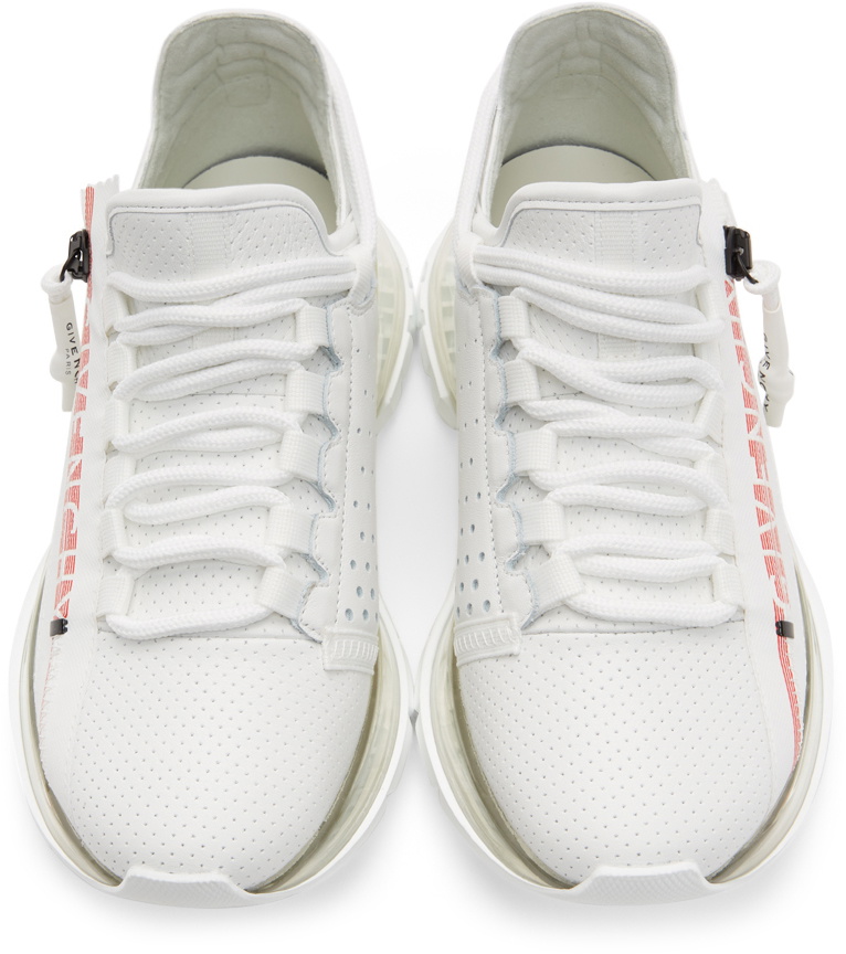 Givenchy White & Red Spectre Low Runner Sneakers Givenchy