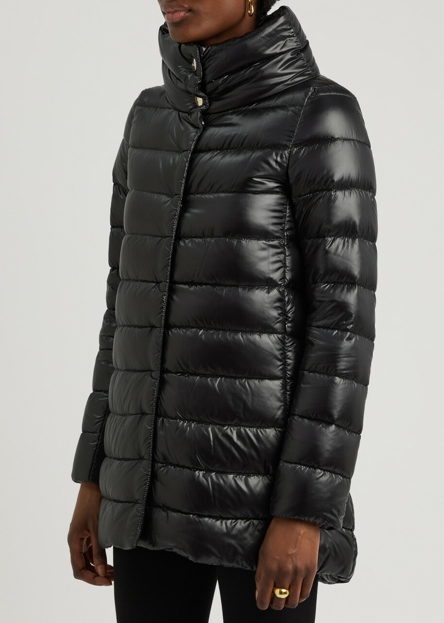 Herno Amelia Quilted Shell Jacket Black Herno
