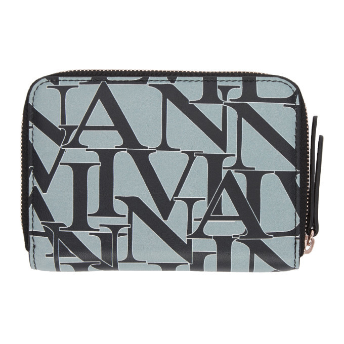 Lanvin Blue Compact Logo Wallet Lanvin