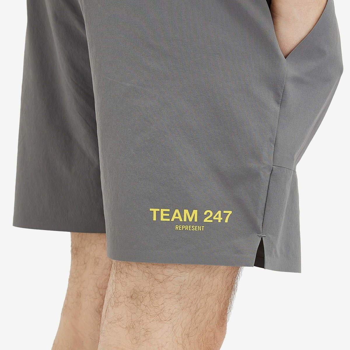 Represent Men's Team 247 Fused Short in Pewter/Lemon Represent