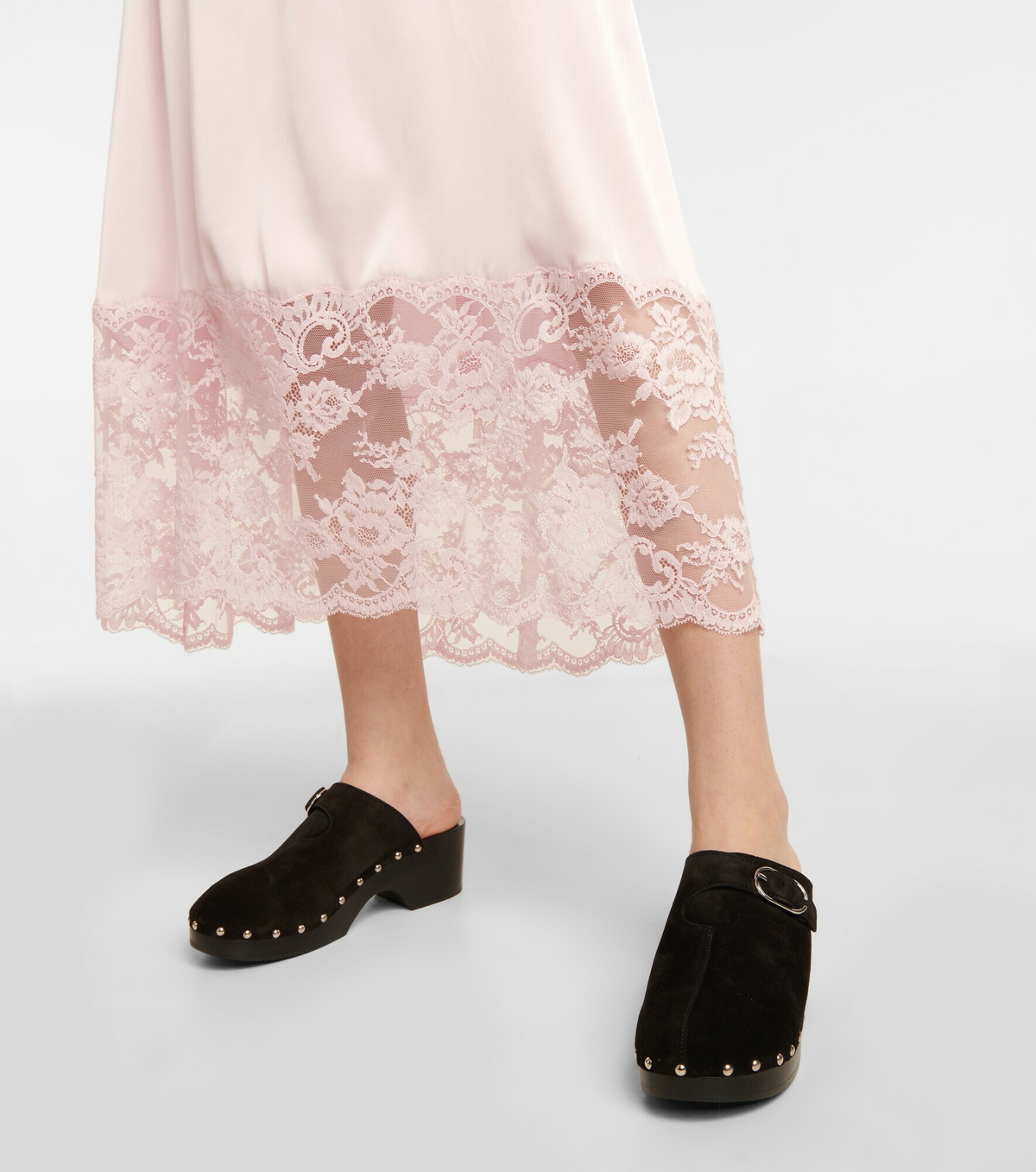 Paco Rabanne - Embellished suede clogs Paco Rabanne