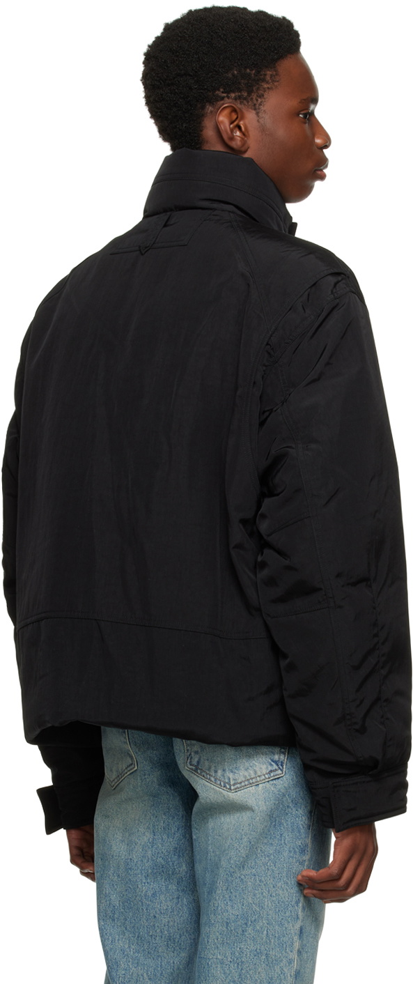 Solid Homme Black Multi-Pocket Down Jacket Solid Homme