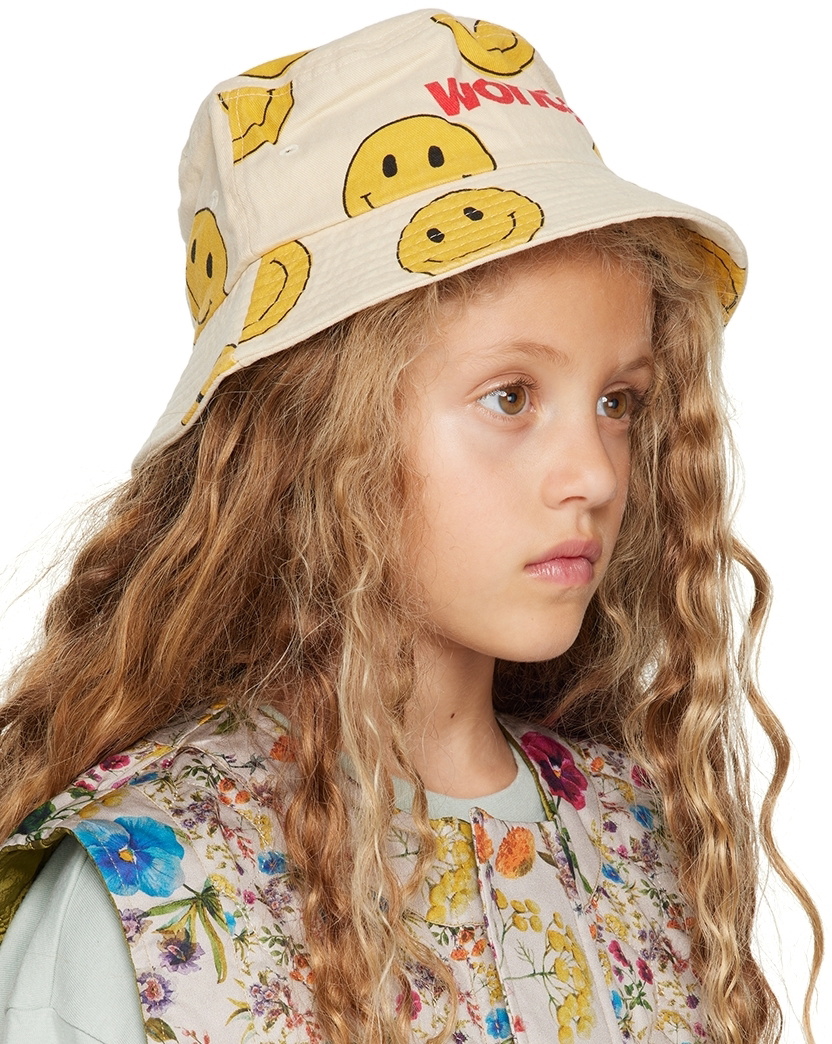 Jellymallow Kids Beige Smile 'Wonder' Bucket Hat Jellymallow