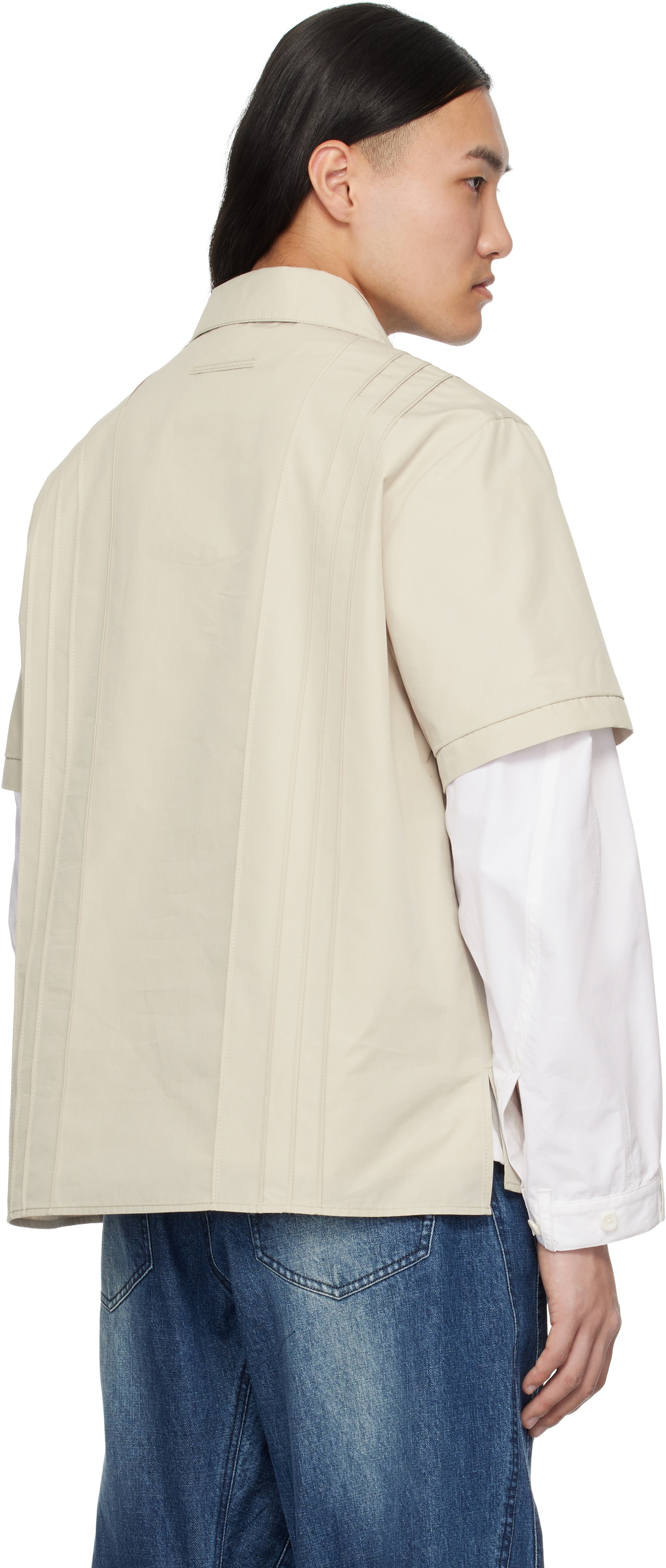 lesugiatelier Beige Pin Tuck Shirt lesugiatelier