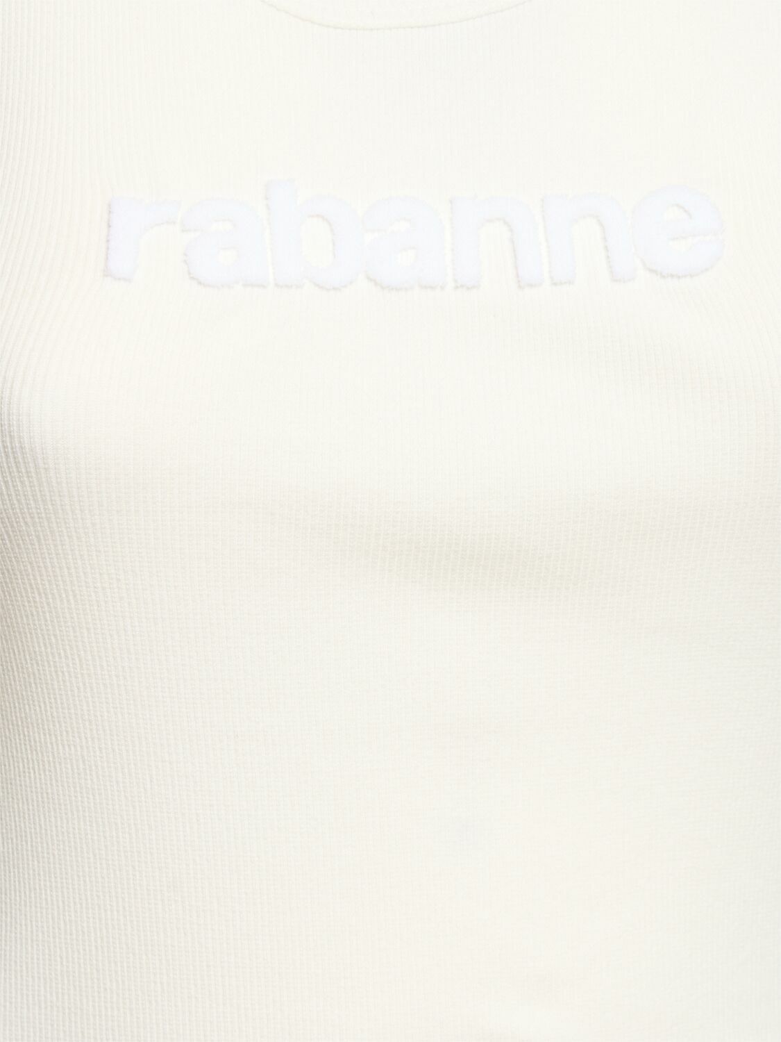 RABANNE Logo Jersey Sleeveless Top Paco Rabanne