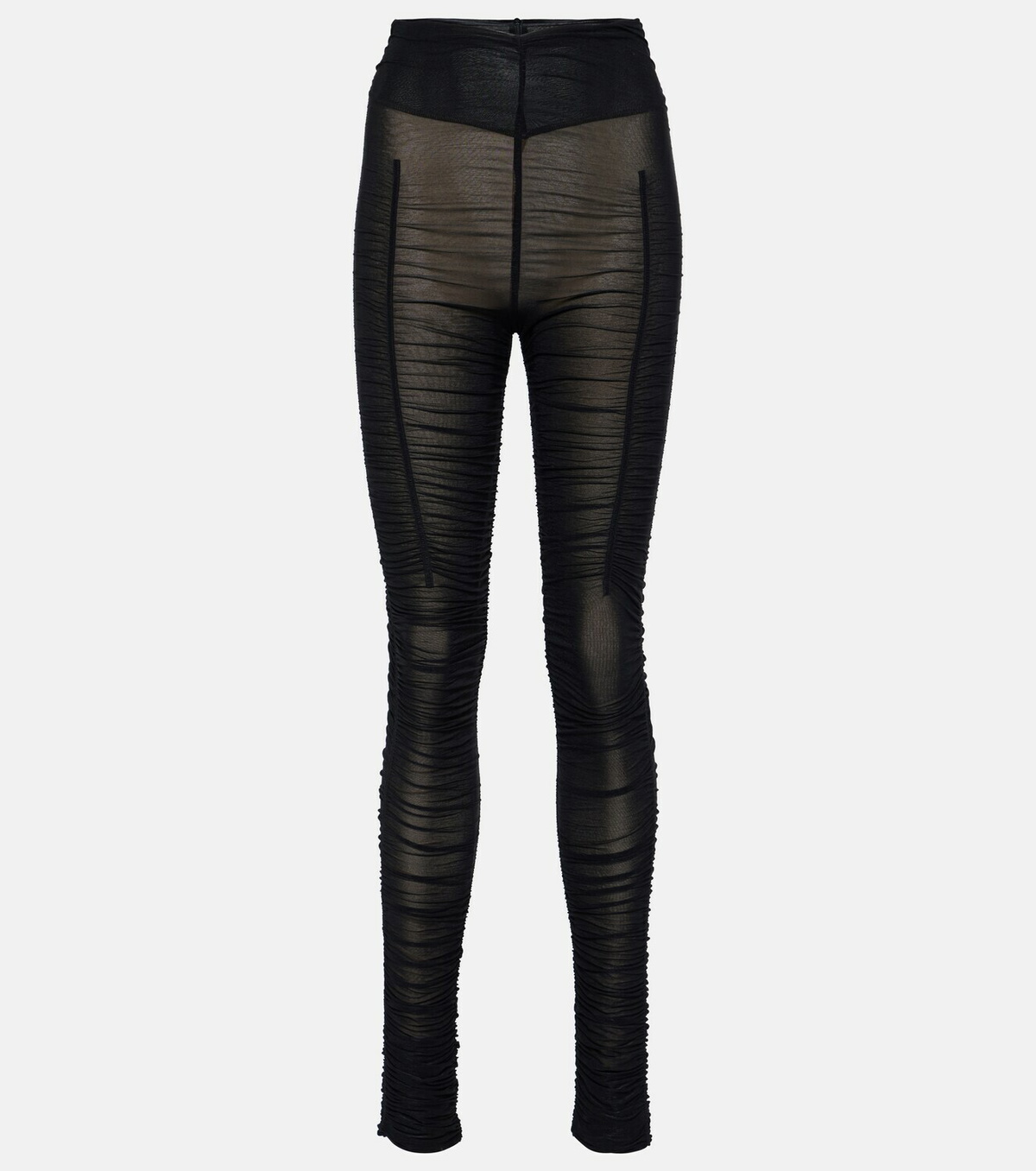 KNWLS Ocilia gathered mesh slim pants KNWLS