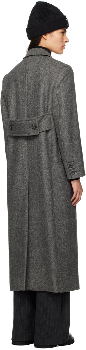 Max Mara Gray Masculine Coat Max Mara