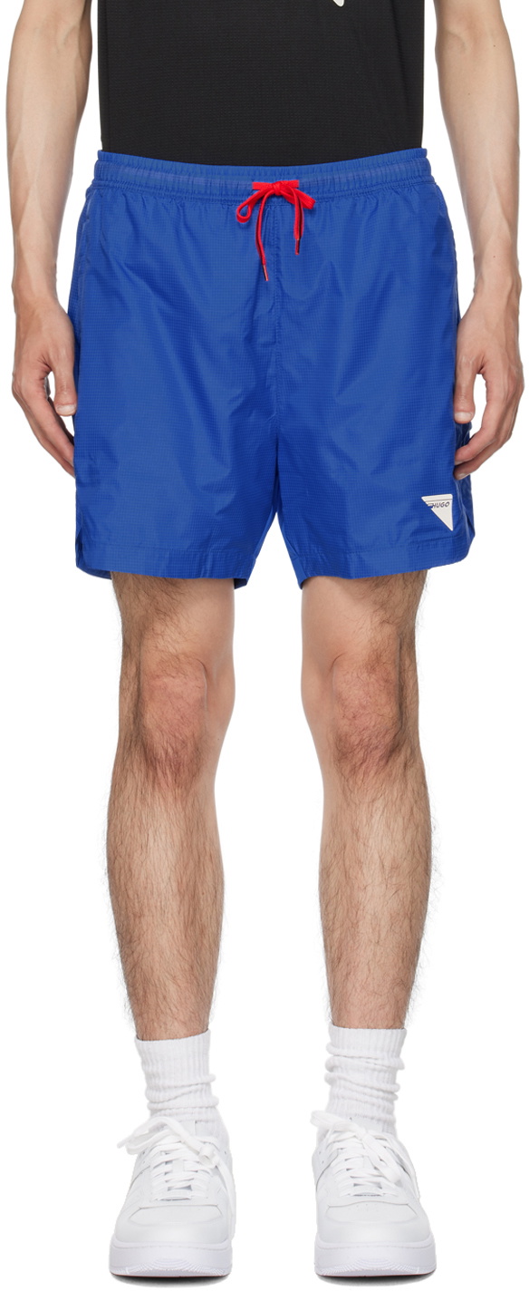Hugo Blue Reflective Shorts Hugo Boss