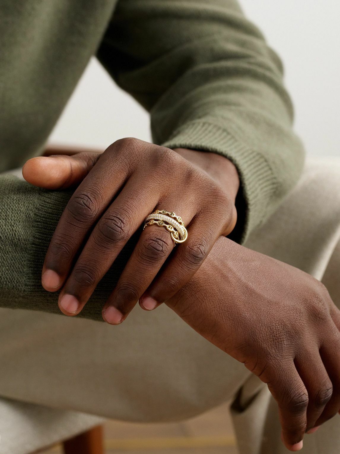 Spinelli Kilcollin HOORSENBUHS Microdame SK 18 Karat Gold Diamond Ring Gold