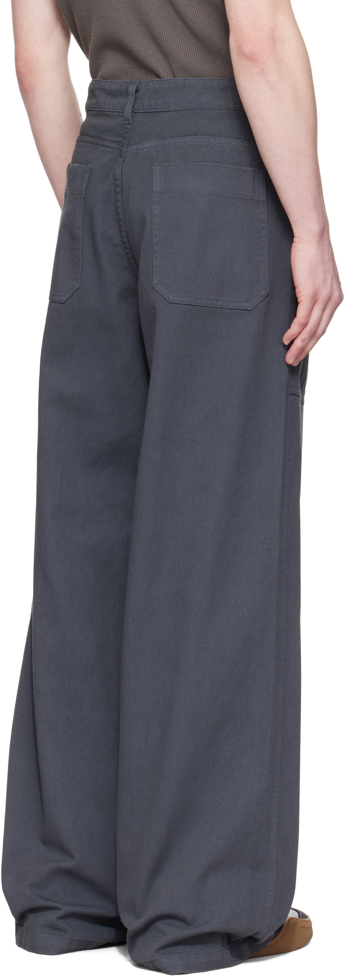 Serapis Gray Salt Dyed Wide Sailor Trousers Serapis