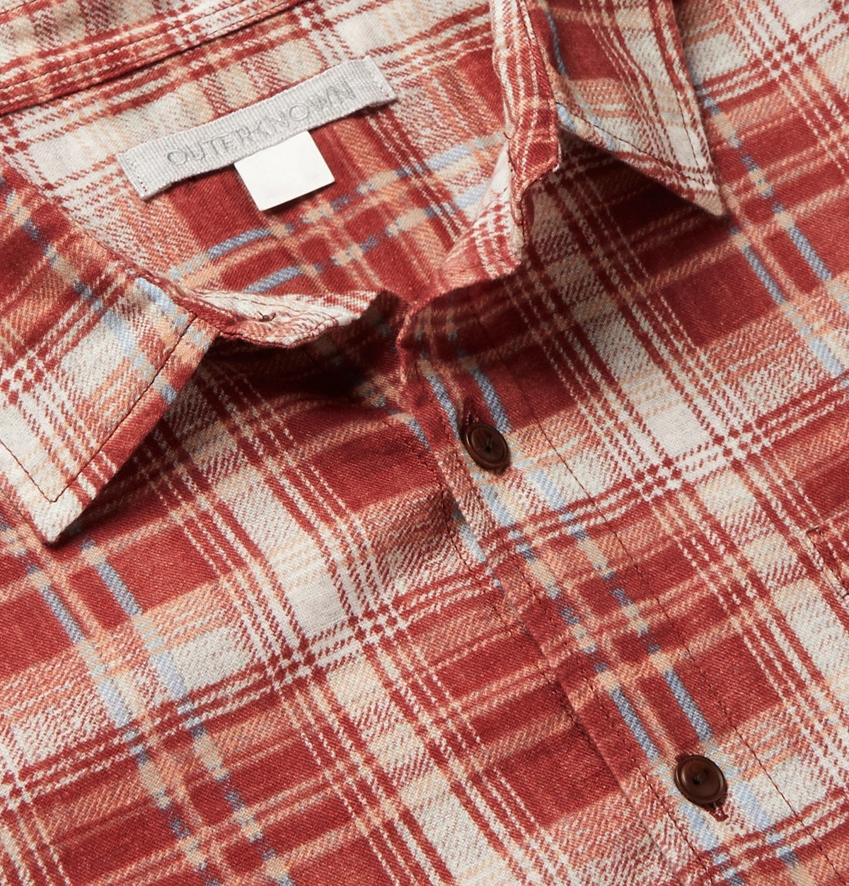 Outerknown - Highline Checked Cotton and Linen-Blend Flannel Shirt ...