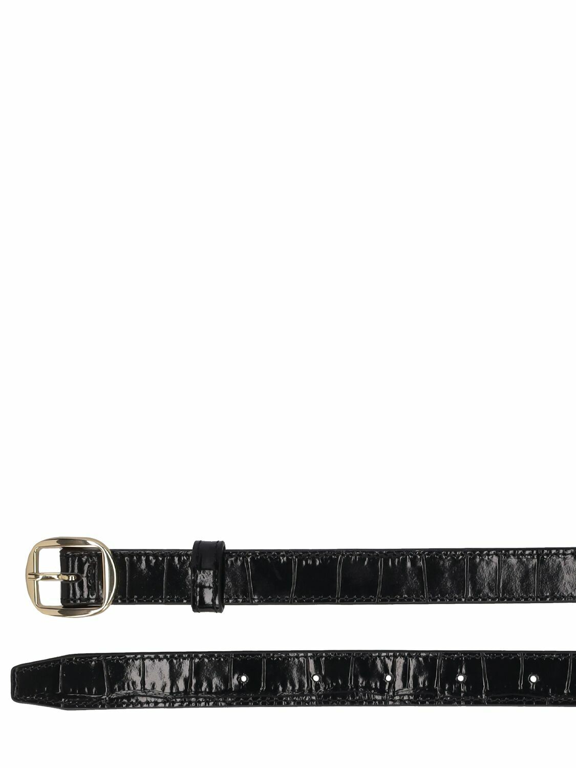 COPERNI Croc Embossed Leather Belt Coperni