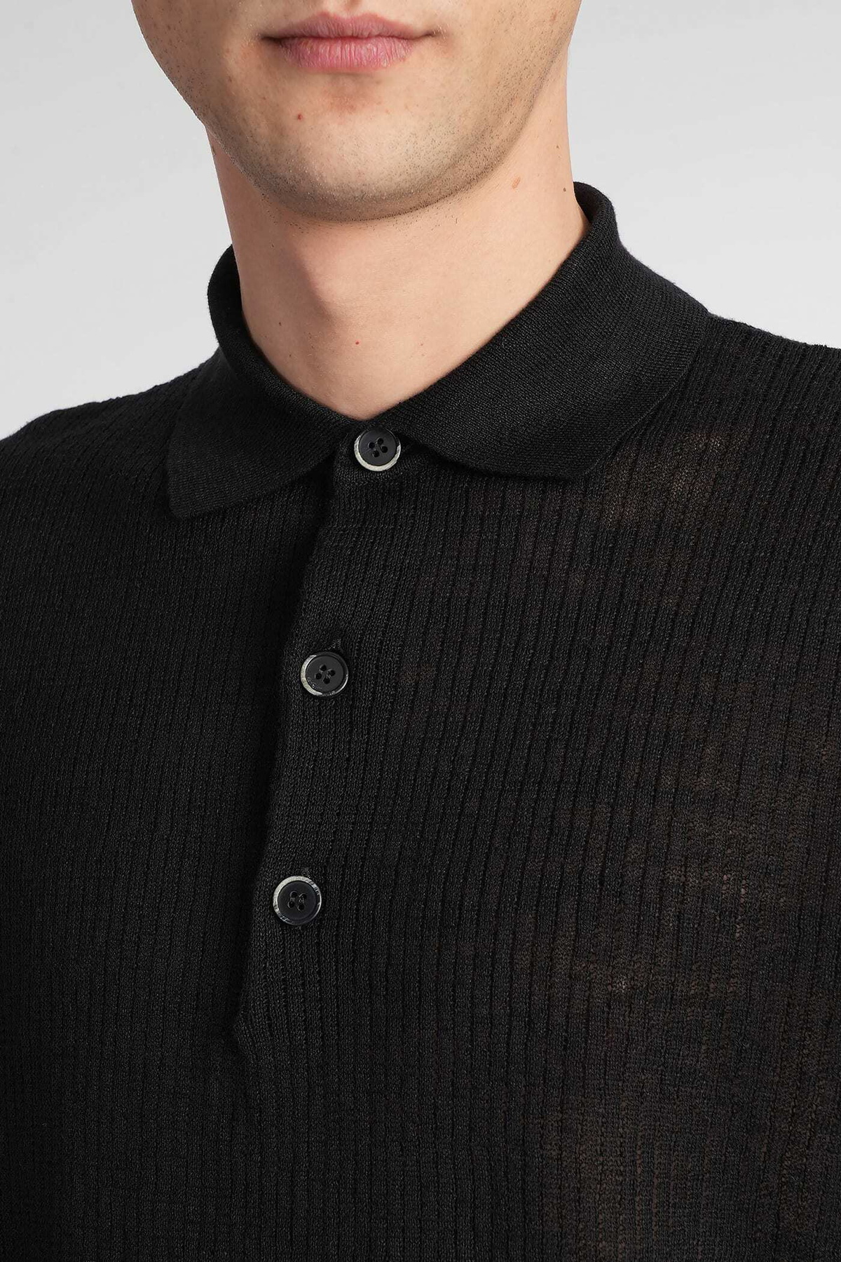 Barena Marco Polo In Black Linen Barena