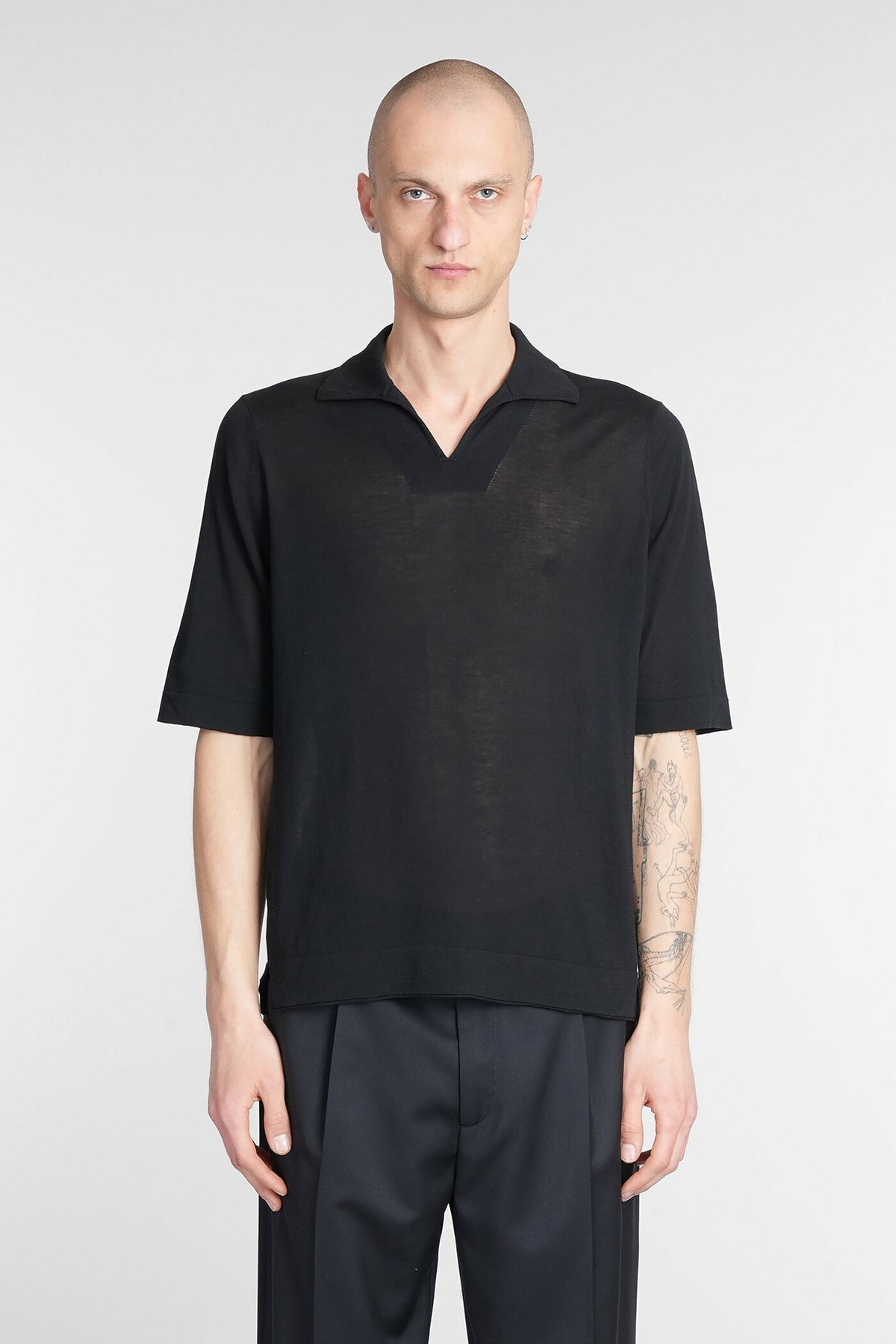 Ballantyne Polo In Black Cotton Ballantyne