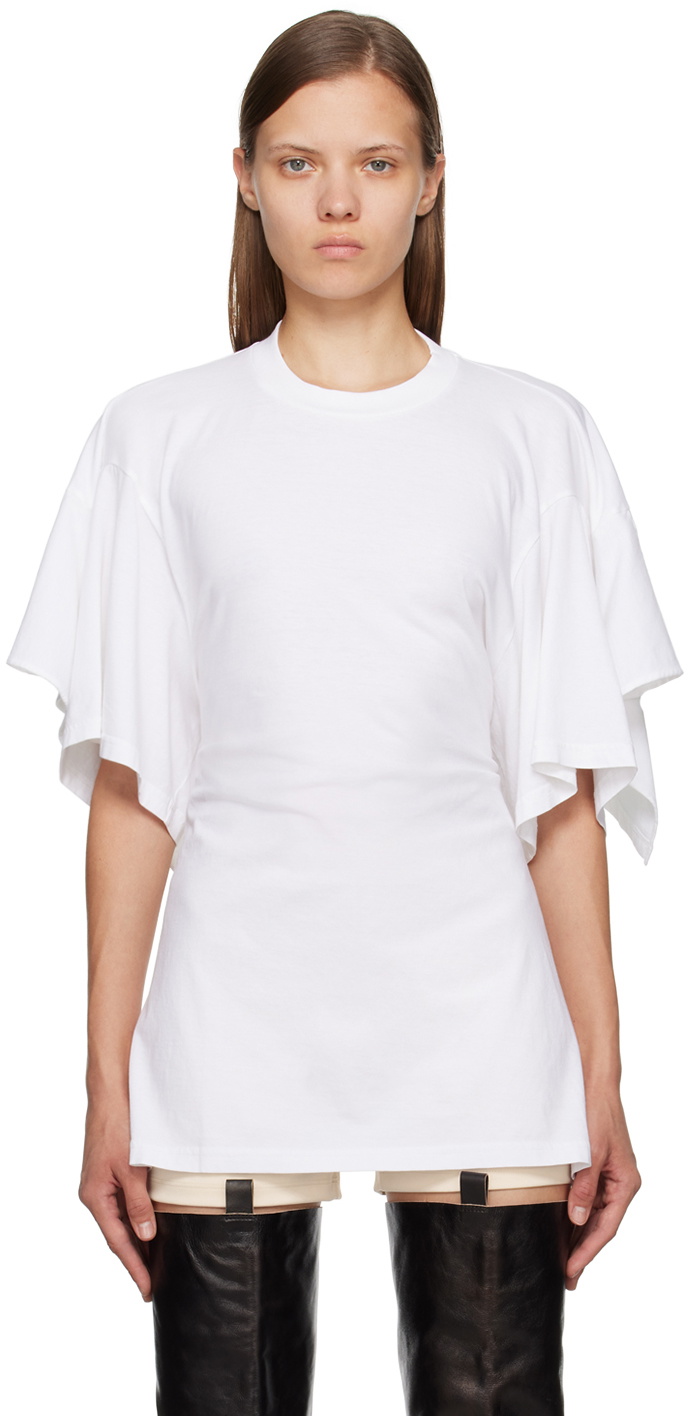 MM6 Maison Margiela White Open Back T-Shirt MM6 Maison Margiela