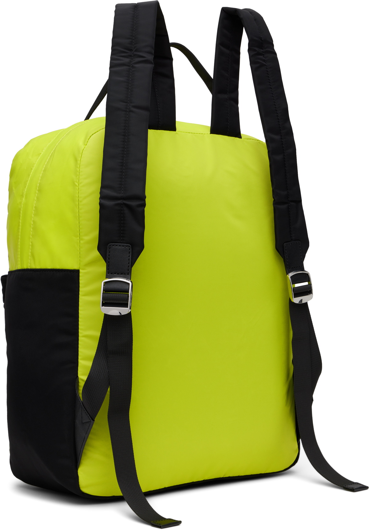 Marni Kids Green & Black Logo Patch Backpack Marni