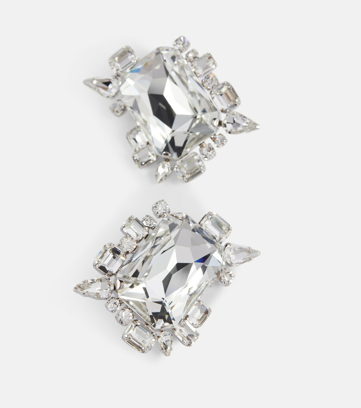 Balmain Crystal-embellished clip-on earrings Balmain