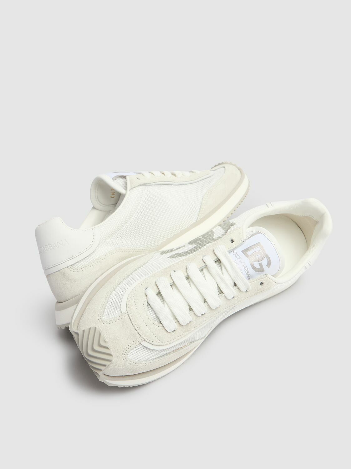 DOLCE & GABBANA Aria Dg Suede & Textile Running Sneakers Dolce & Gabbana