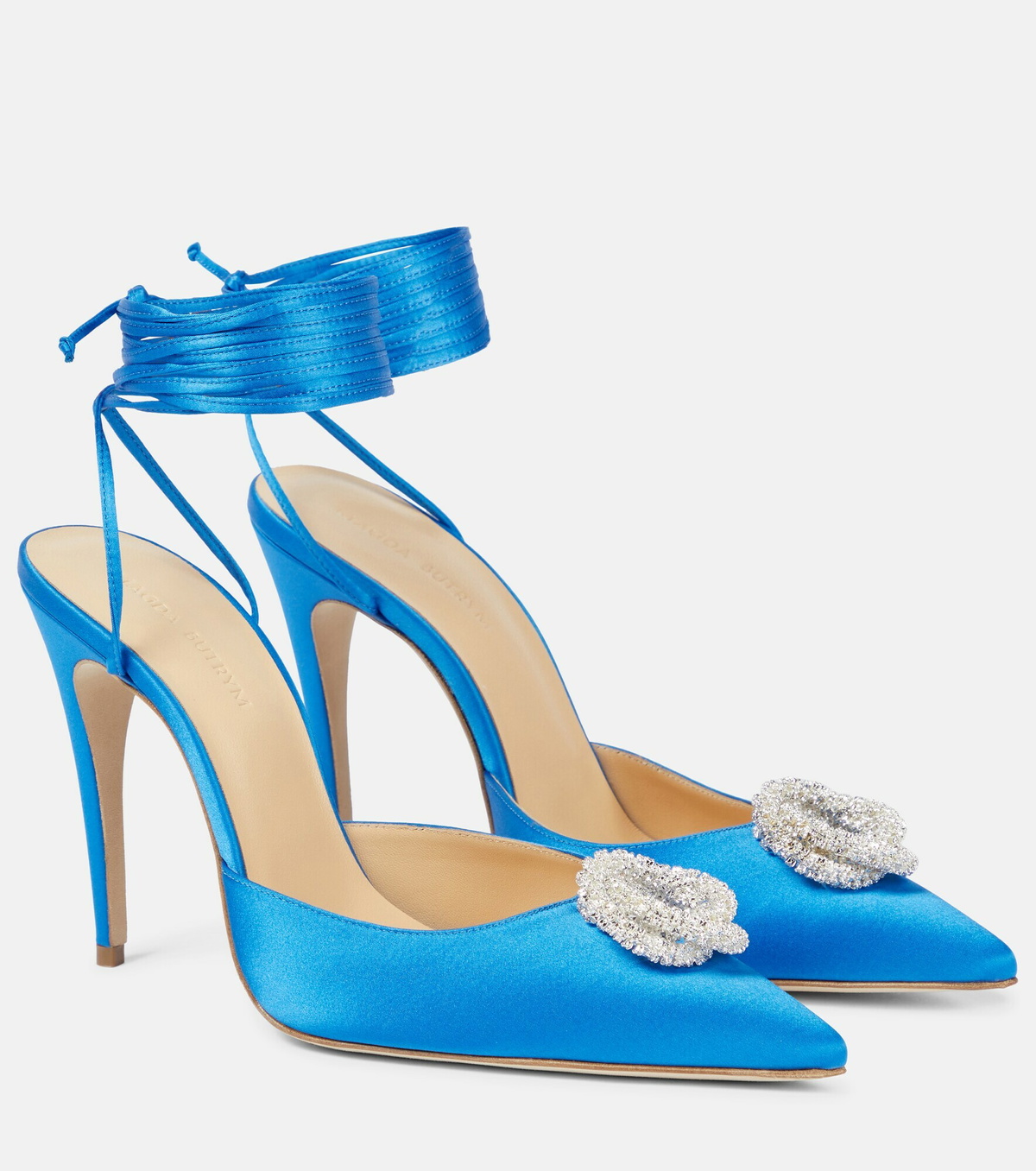 Magda Butrym - Crystal-embellished satin pumps Magda Butrym Magda Butrym - Crystal-embellished satin pumps Magda Butrym