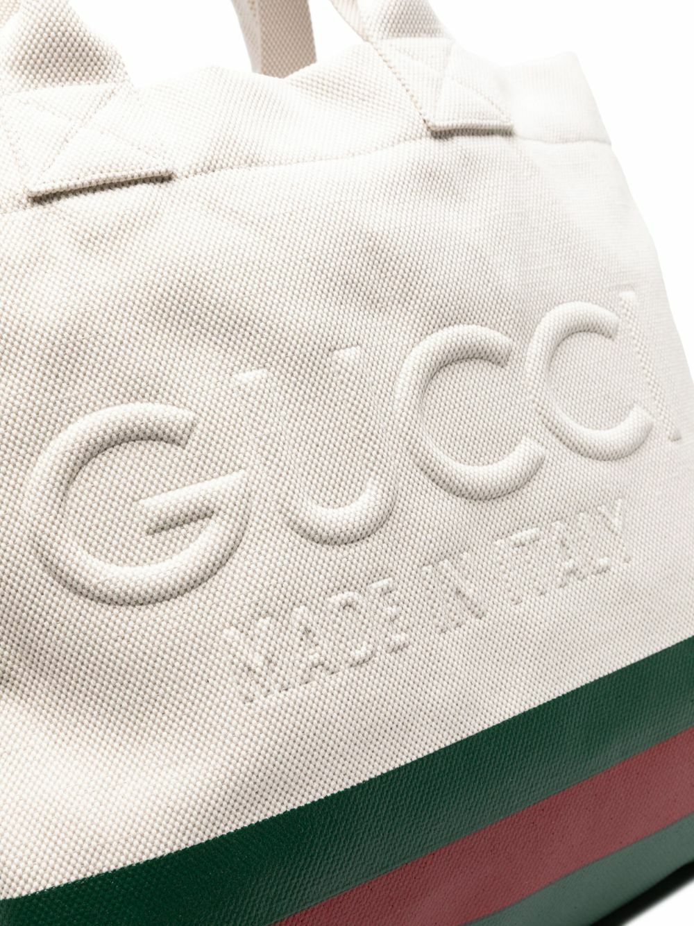 Gucci Neutral Logo-Embossed Canvas Tote Bag Gucci