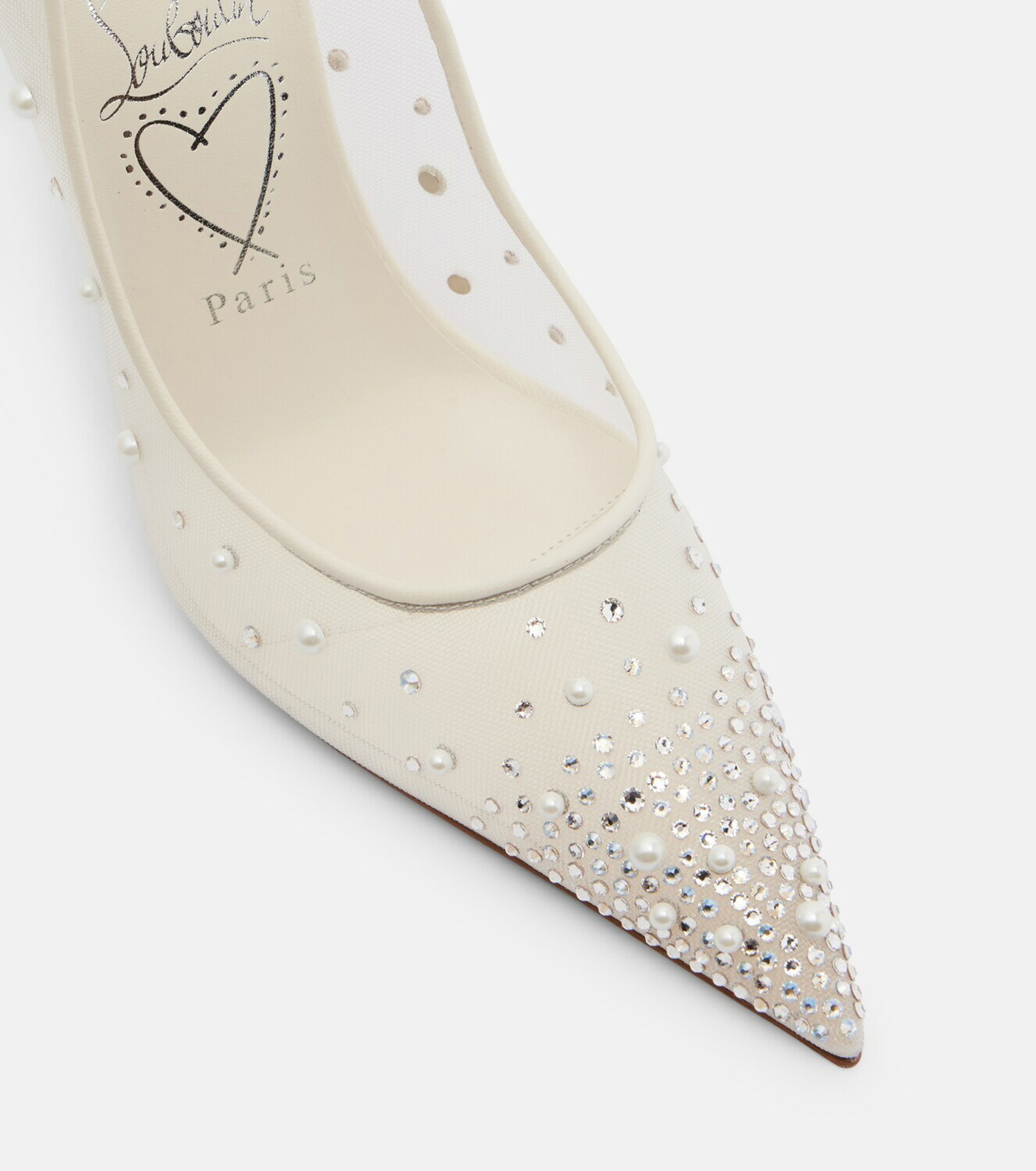 Christian Louboutin Miss Z Degrastrass Perla 100 mesh pumps Christian ...