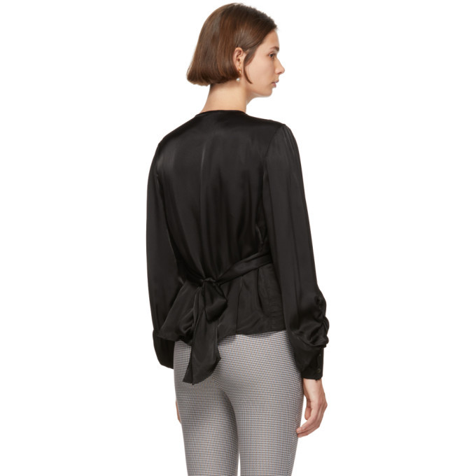 Alexachung Black Evening Smock Blouse Alexachung