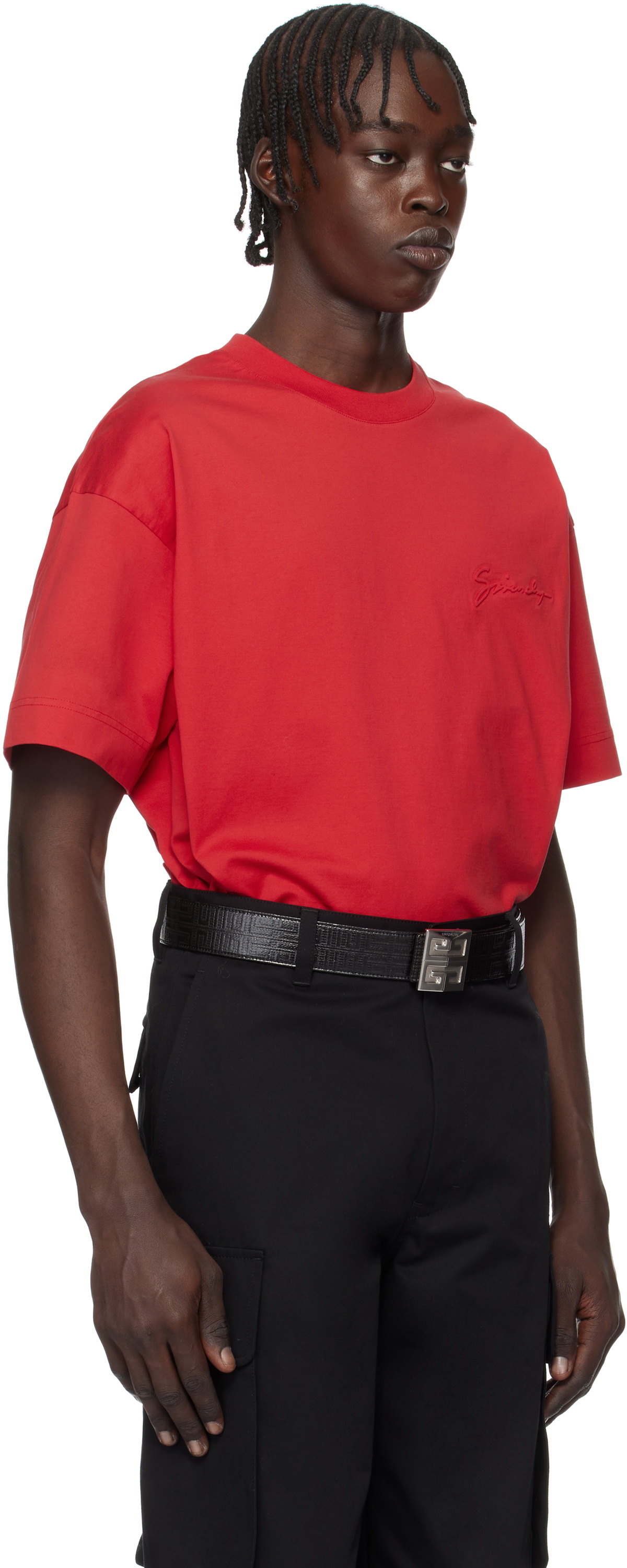 Givenchy Red 'GIVENCHY' T-shirt Givenchy