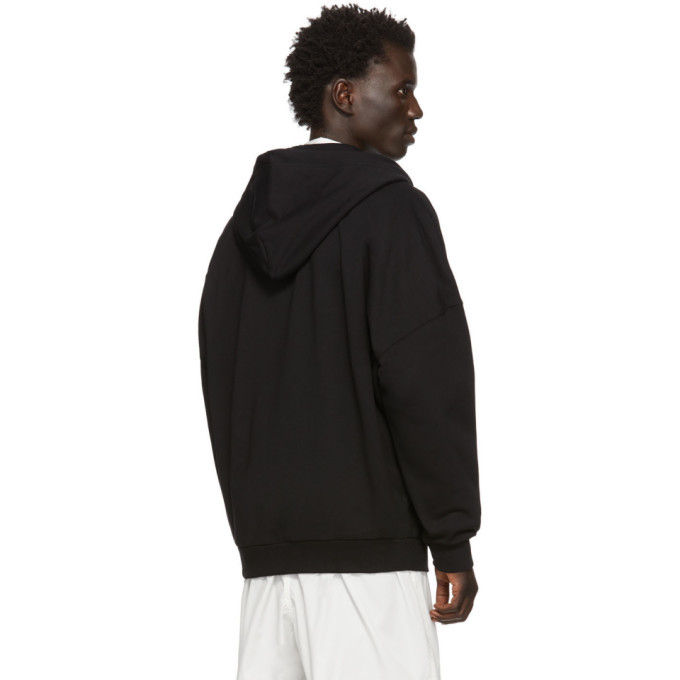 Random Identities Black Embroidered Zip-Up Hoodie Random Identities