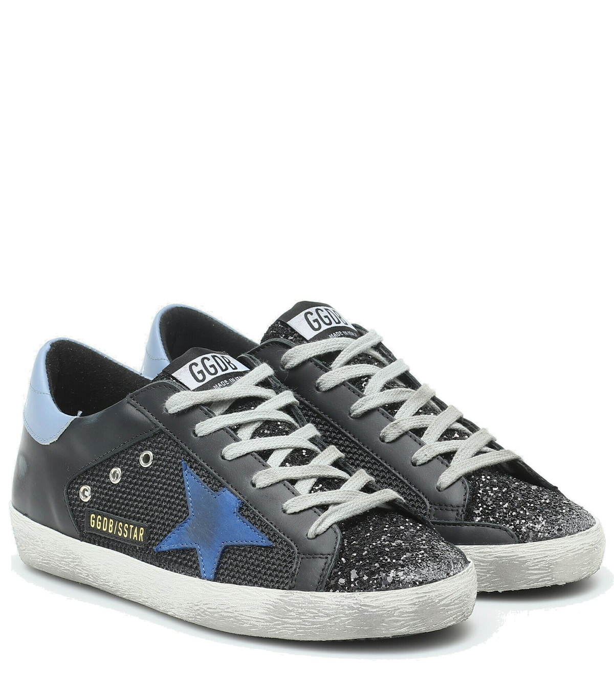 Golden Goose - Super-Star leather and mesh sneakers Golden Goose Deluxe ...