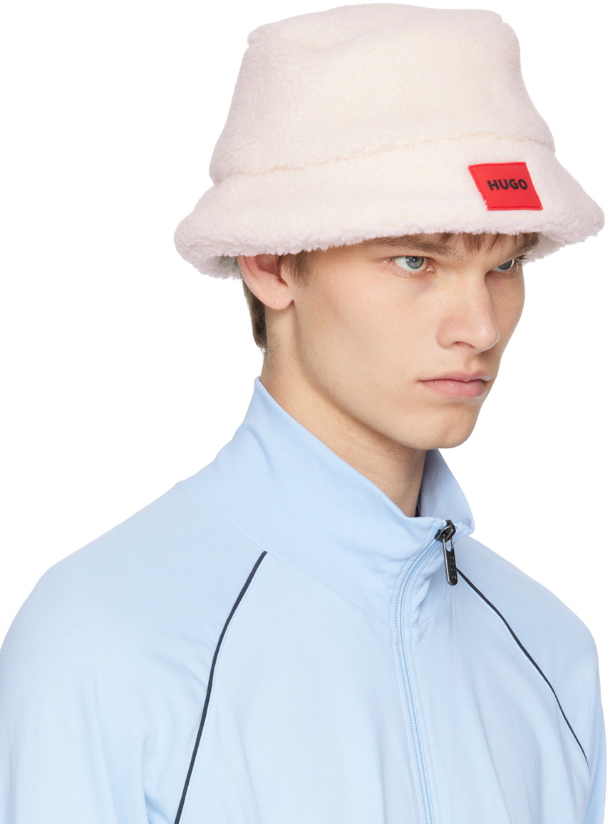 Hugo Off-White Teddy Label Bucket Hat Hugo Boss