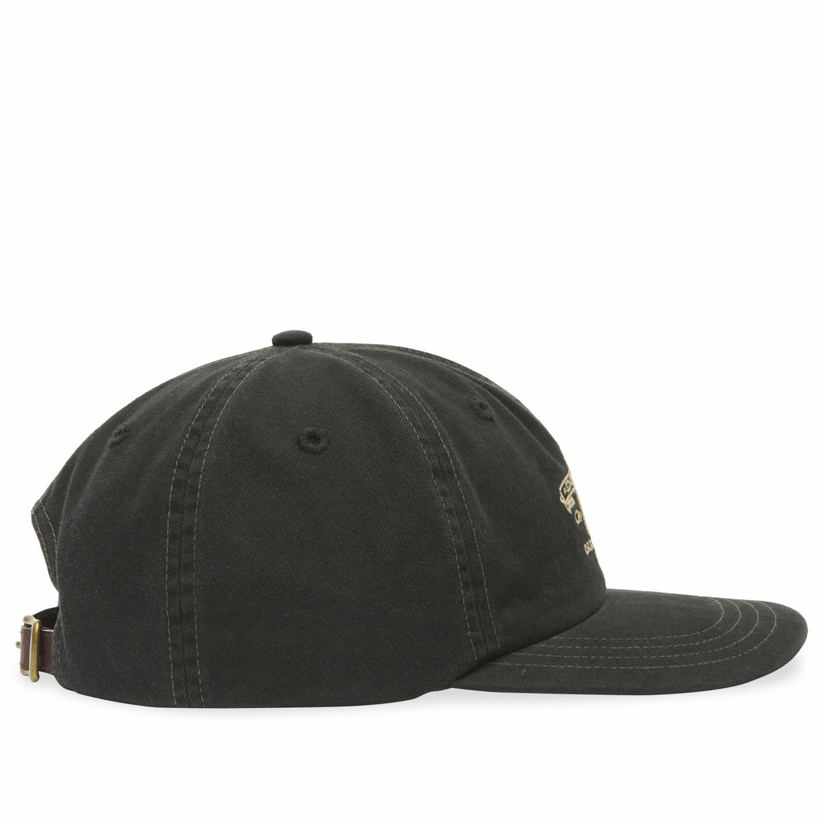 RRL Men's Ranch Logo Sportsman Cap in Black RRL