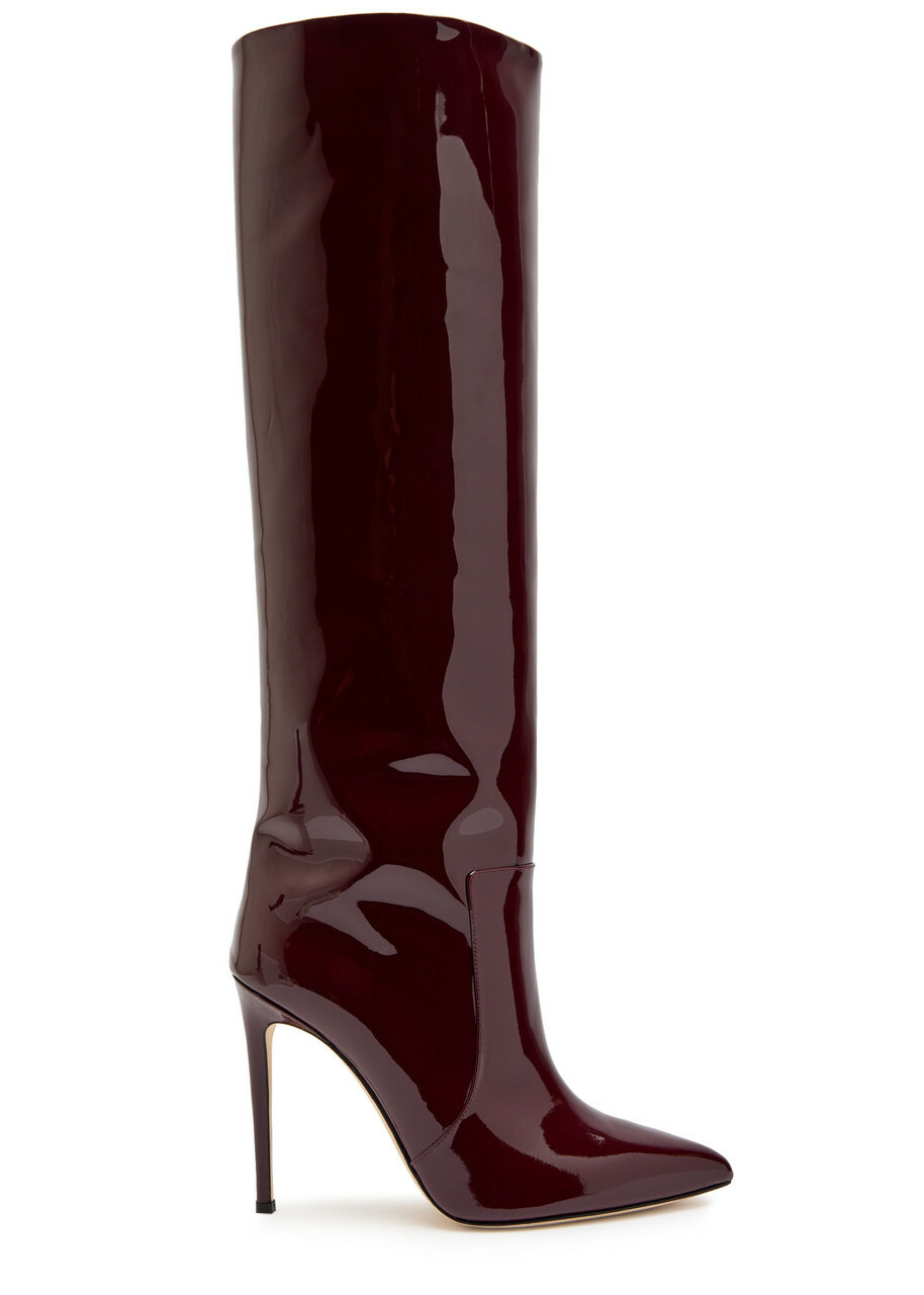 Paris Texas Stiletto Patent Leather Knee-high Boots Burgundy Paris Texas