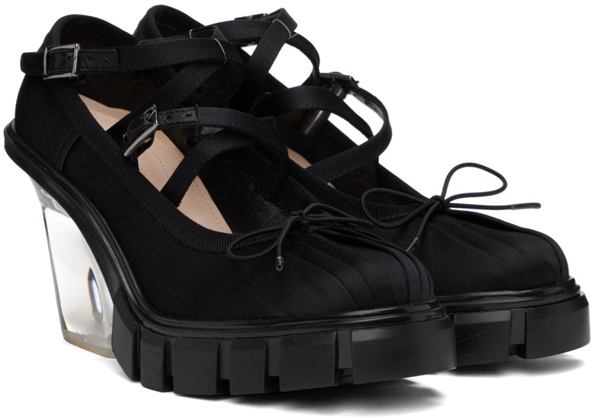 Simone Rocha Black Criss-Cross Ballerina Heels Simone Rocha