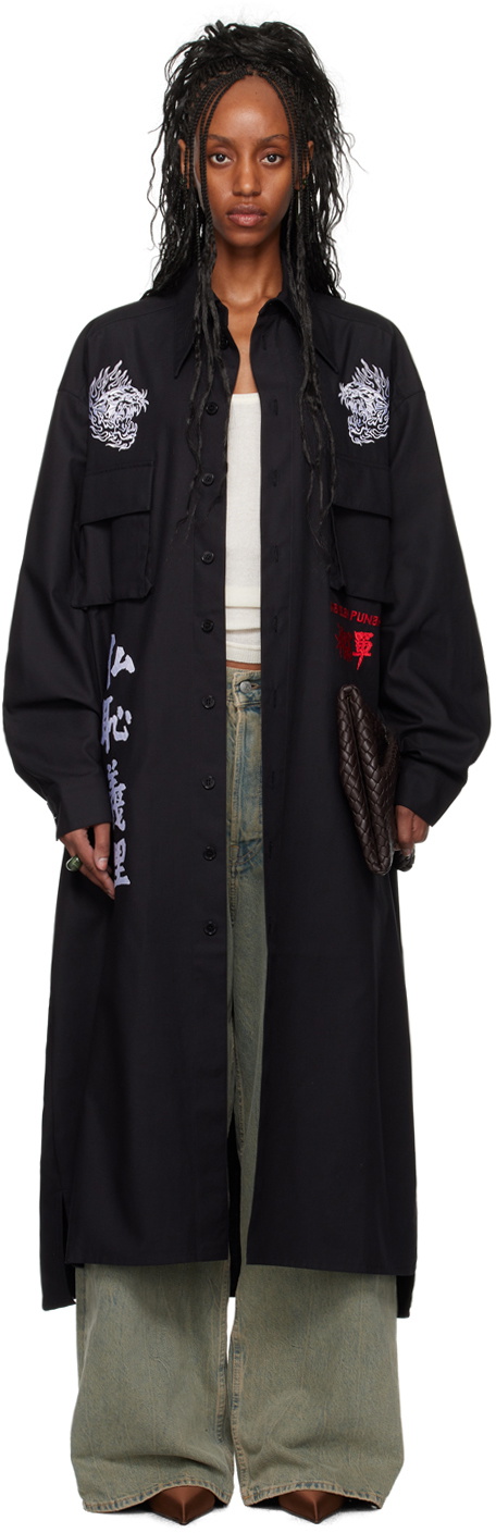 LU'U DAN Black Tokko L-D Coat LU'U DAN