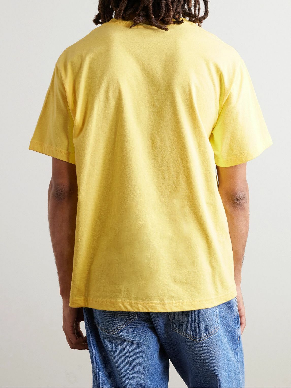DIME - Winamp Logo-Print Cotton-Jersey T-Shirt - Yellow Dime