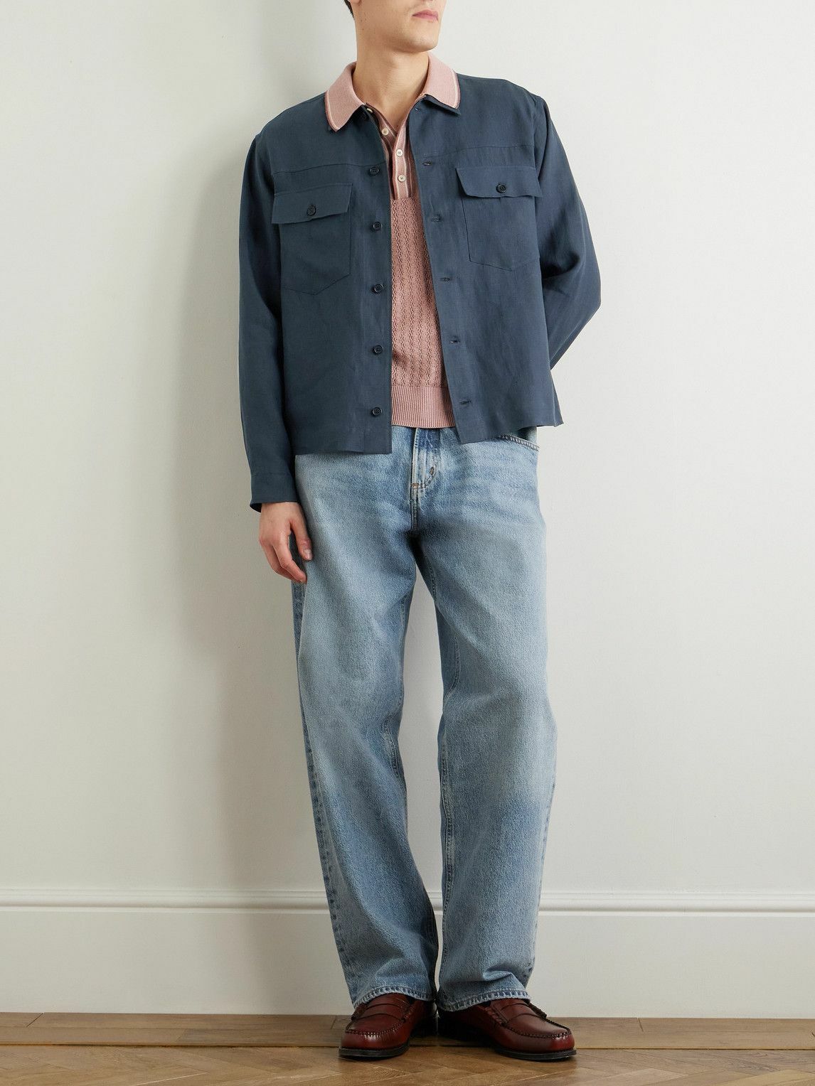 Valstar - Brixton Linen Overshirt - Blue Valstarino