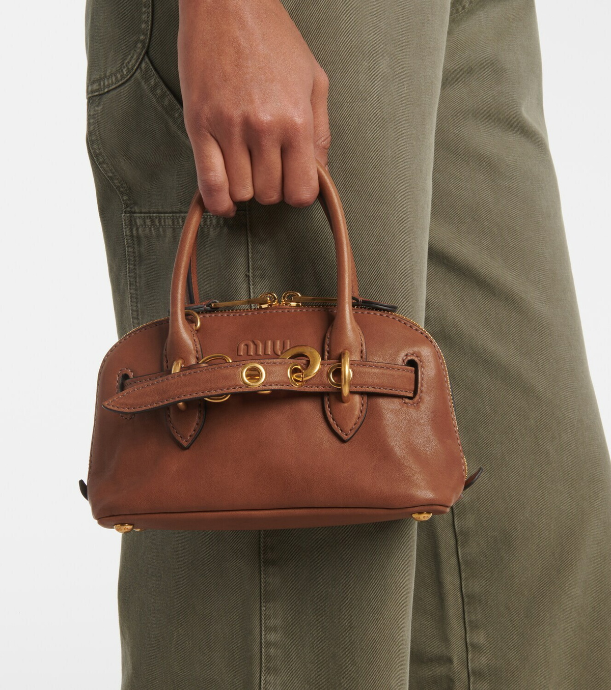 Miu Miu Aventure Mini leather tote bag Miu Miu
