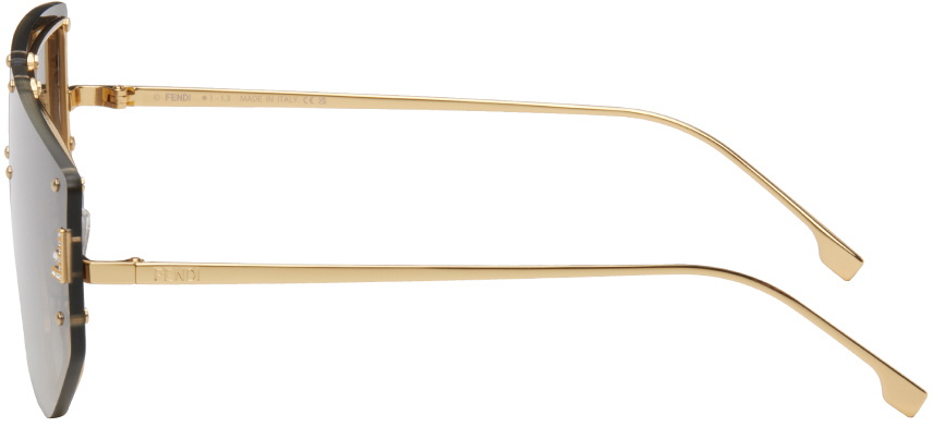Fendi Gold 'Fendi First' Sunglasses Fendi