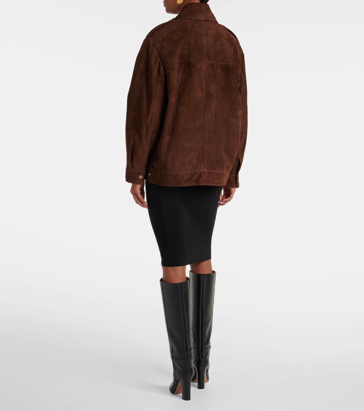 Nour Hammour Drey suede jacket Nour Hammour