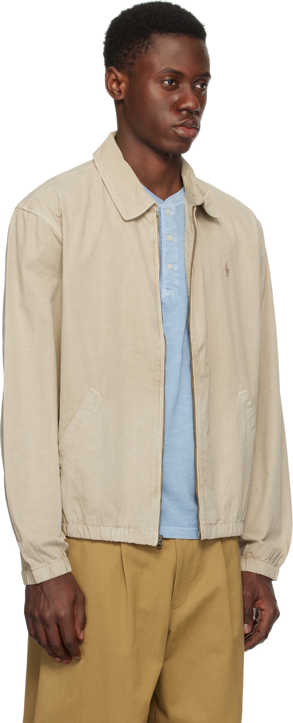 Polo Ralph Lauren Beige Bayport Poplin Jacket Polo Ralph Lauren
