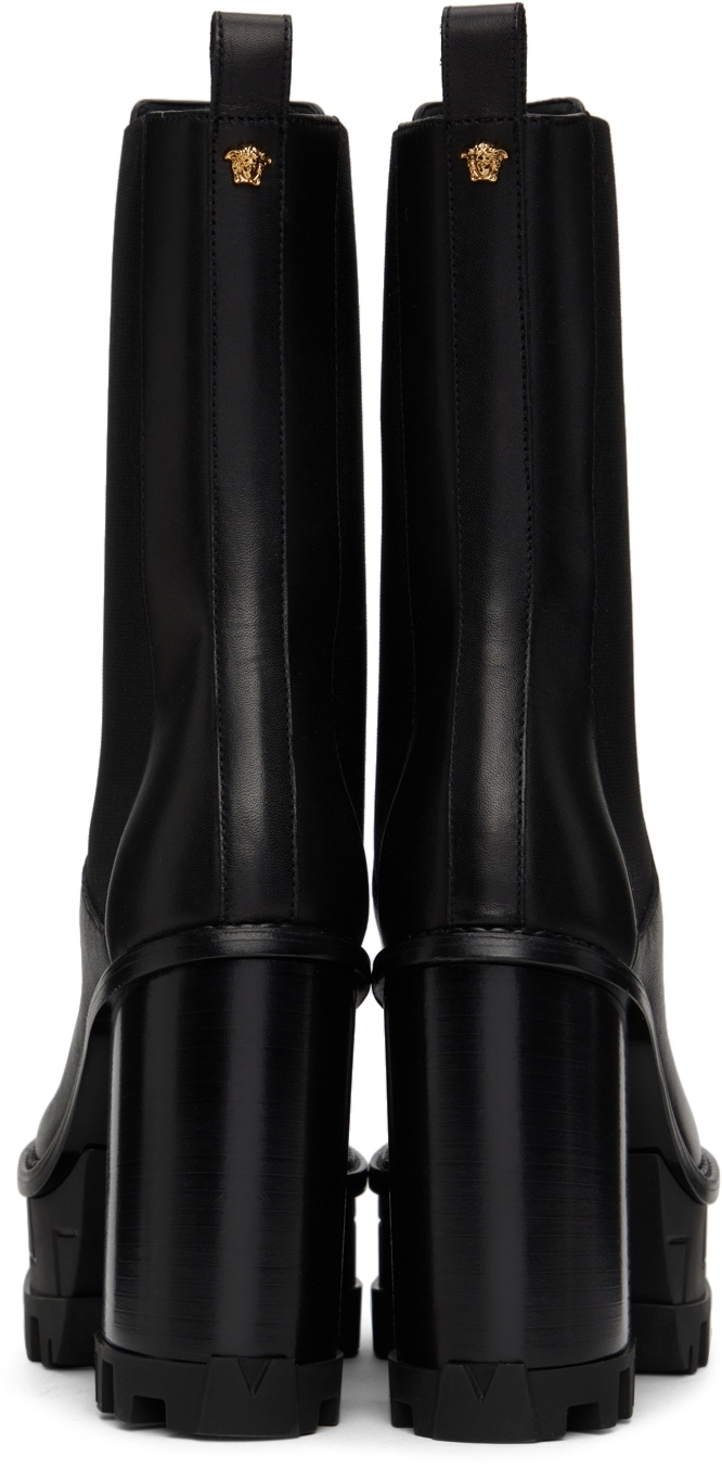 Versace Black Platform Boots Versace