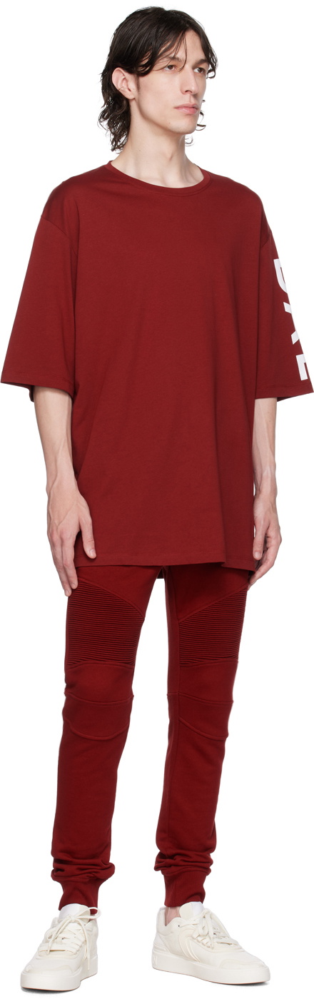 Balmain Red Printed T-Shirt Balmain