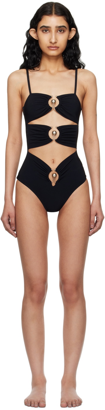 Christopher Esber Black Pierced Orbit Swimsuit Christopher Esber