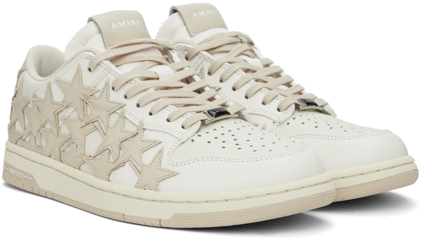 AMIRI Beige & White Stars Low Sneakers Amiri
