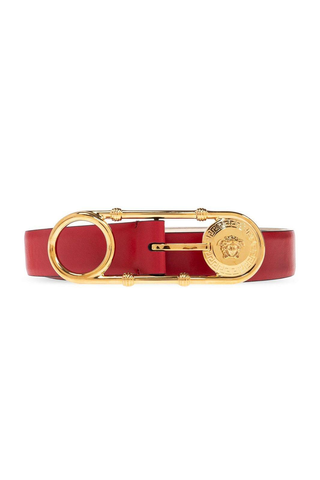 Versace Medusa Detailed Safety-pin Belt Versace