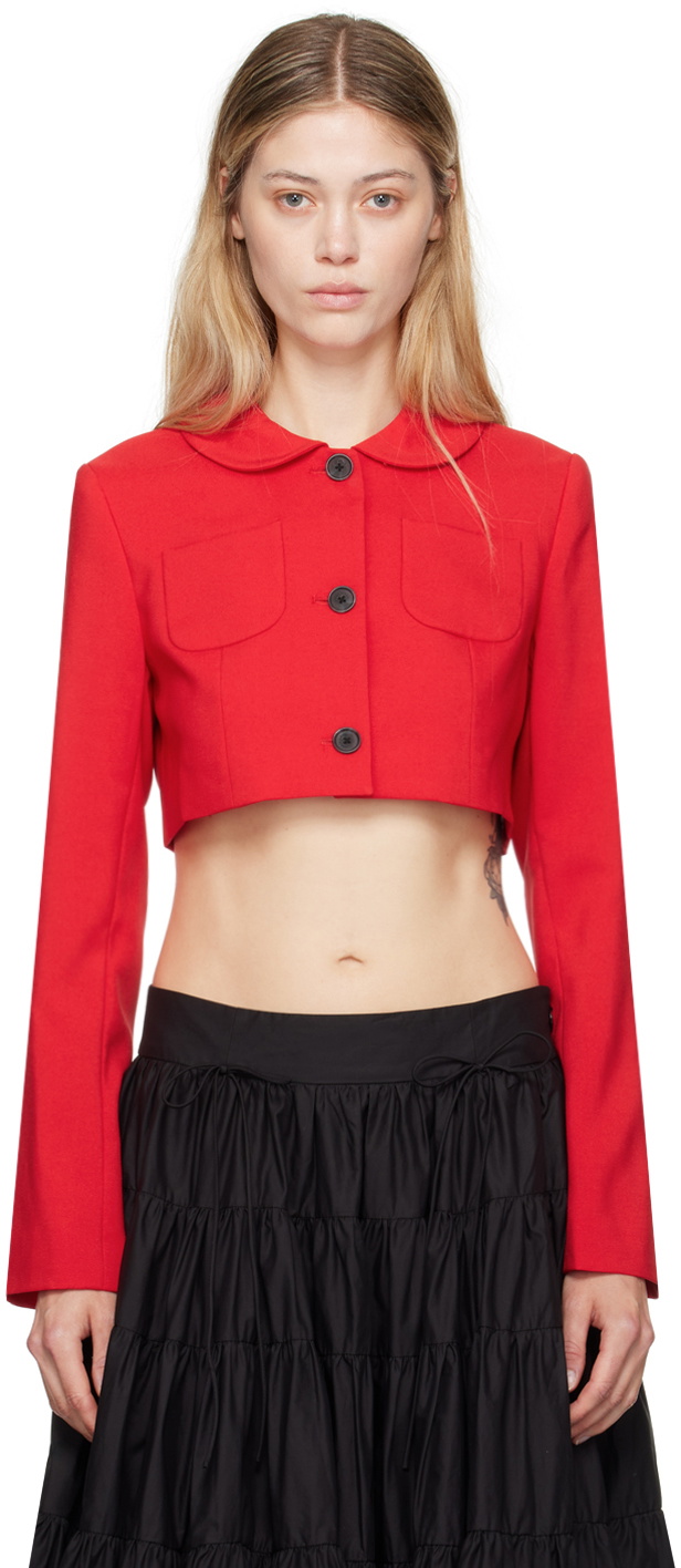Sandy Liang Red Ennis Jacket Sandy Liang