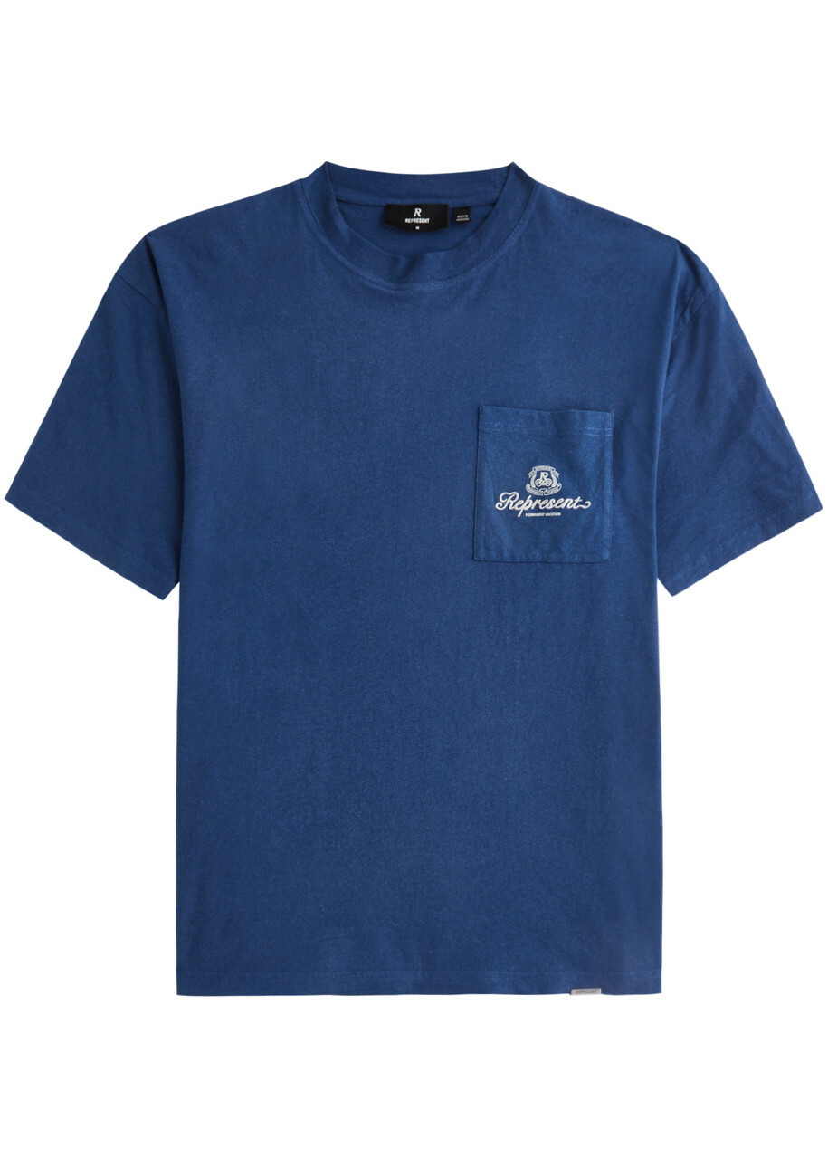 Represent Permanent Vacation Logo Cotton-blend T-shirt Blue Represent