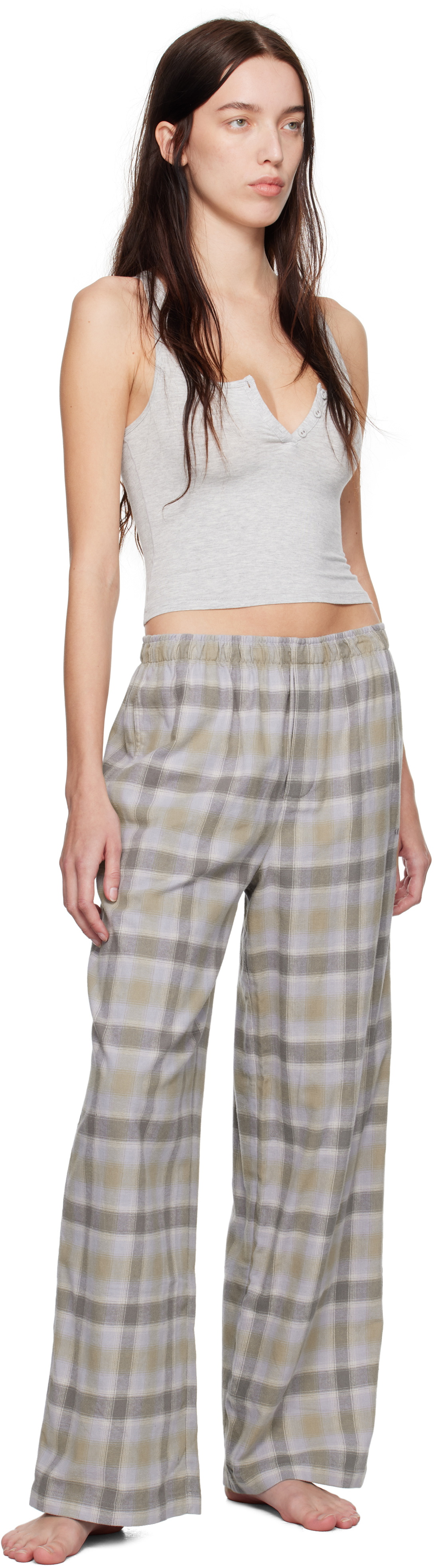 SKIMS Gray SKIMS Sleep Henley Tank Top SKIMS