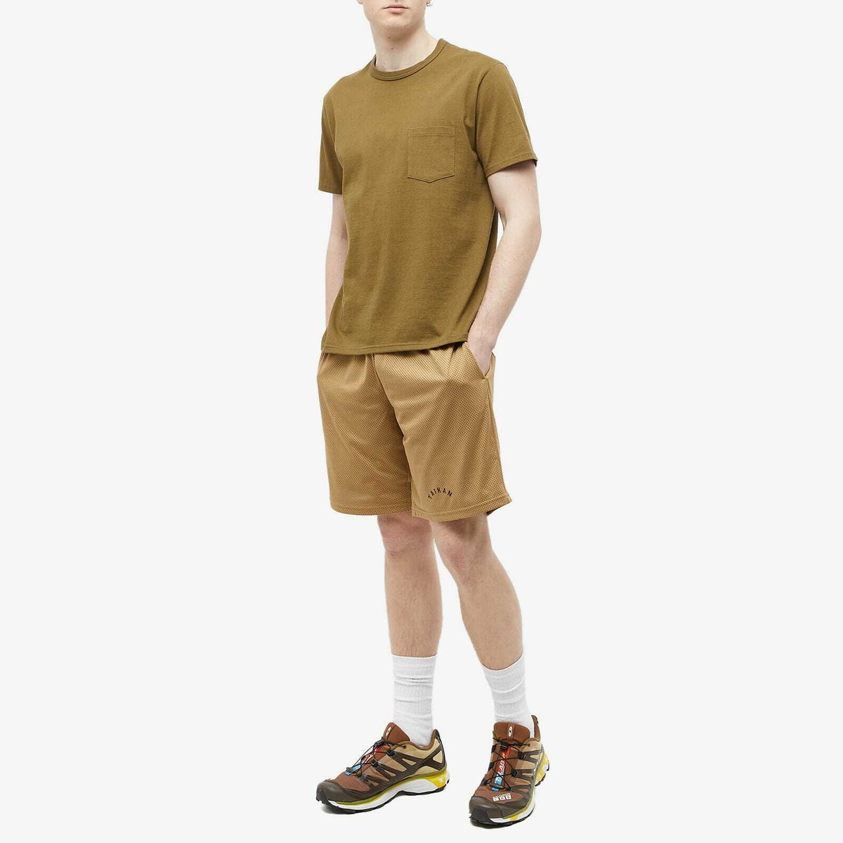 Taikan Men's Mesh Logo Shorts in Sand Taikan