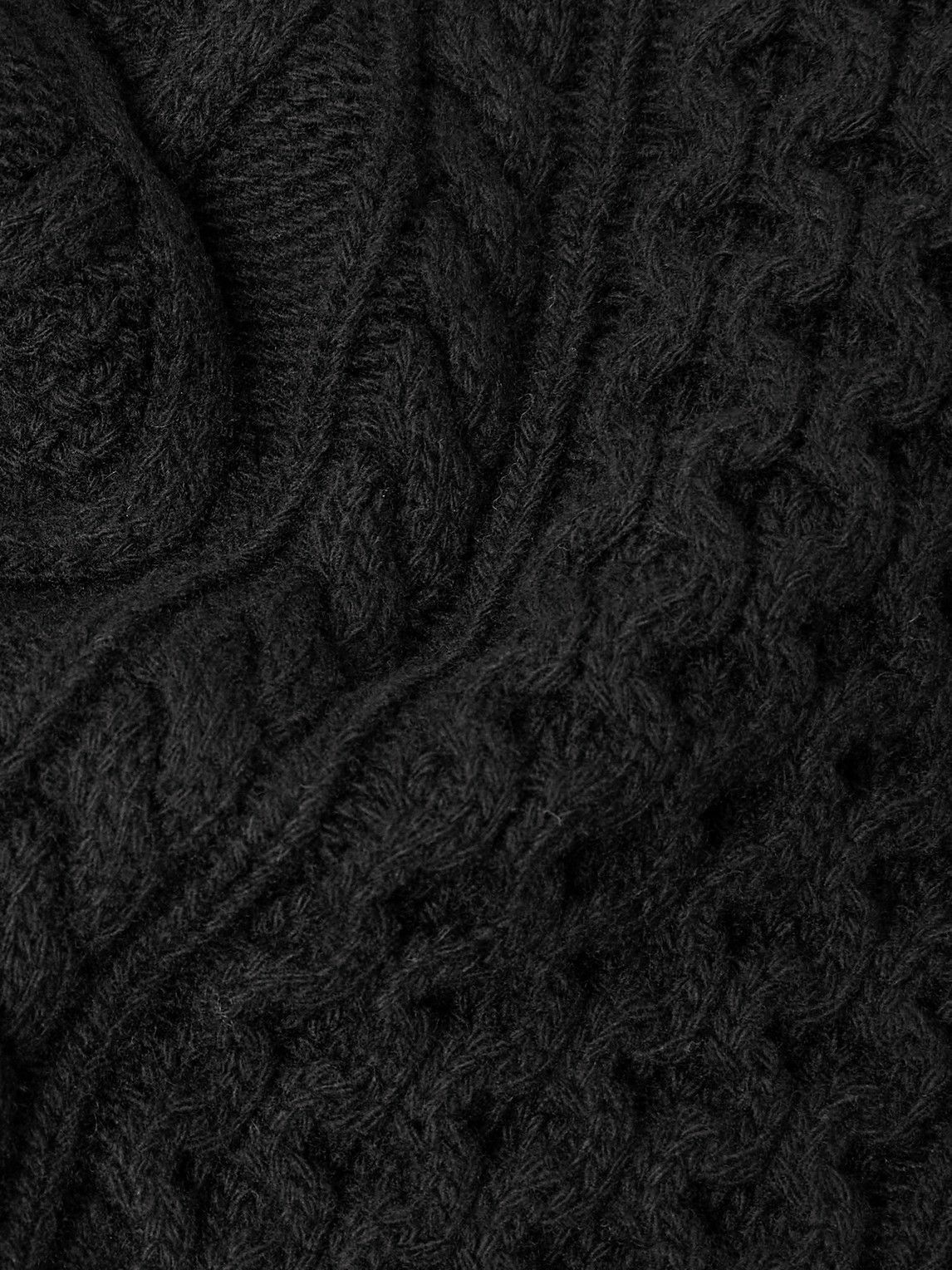 Ghiaia Cashmere - Pescatore Cable-Knit Wool Sweater - Black Ghiaia Cashmere